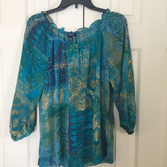 Chaps | Tops | Chaps Blouse 3 | Poshmark